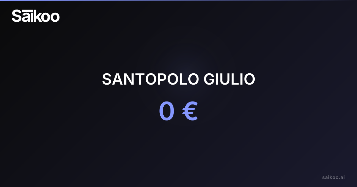 Fatturato di SANTOPOLO GIULIO dati di bilancio e dipendenti nel 2024