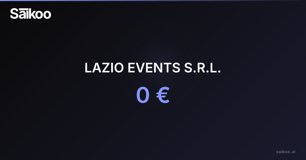Ricavi di LAZIO EVENTS S.R.L. dati di bilancio e dipendenti nel 2025